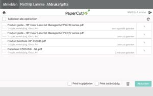 Follow-me printen met Papercut print management software