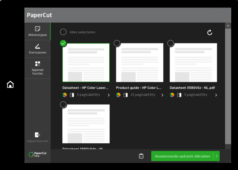 Follow-me printen met Papercut print management software